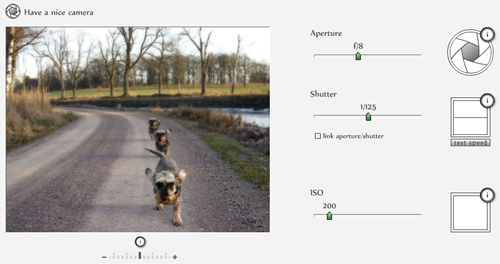 Camera Simulator explains the relationship between aperture, shutter ...